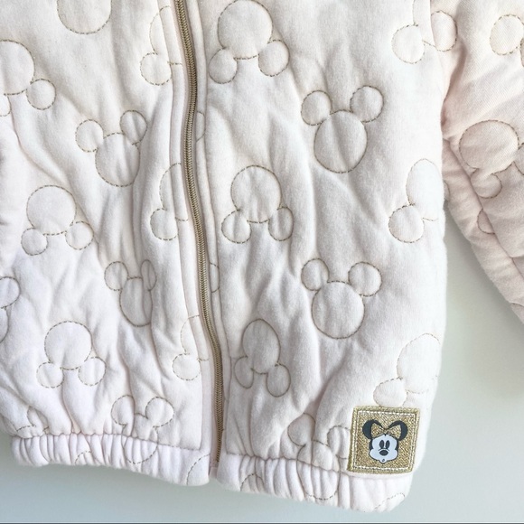 Disney | Jackets & Coats | New Disney Quilted Jacket Pink With Gold ...